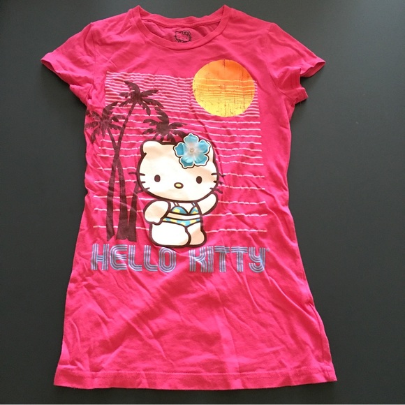 Hello Kitty | Shirts & Tops | Girls Large Hello Kitty Sanrio Tropical ...